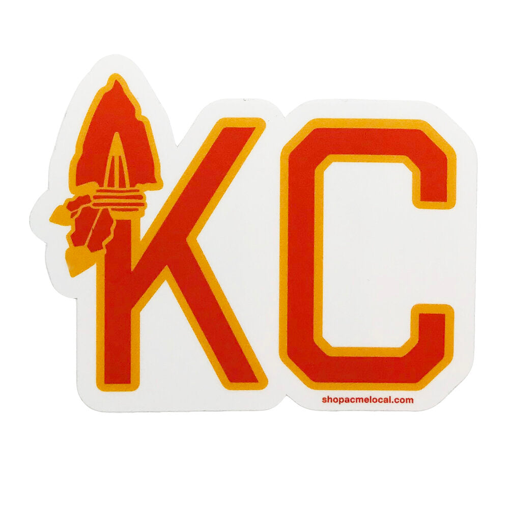 KC Arrowhead White Sticker – ACME LOCAL